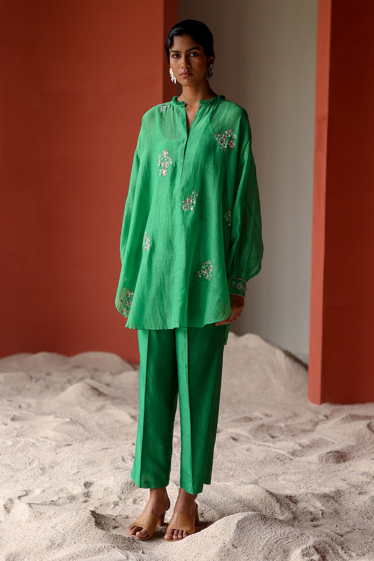 GREEN RUVEE CO-ORD SET – Shikha Mehta